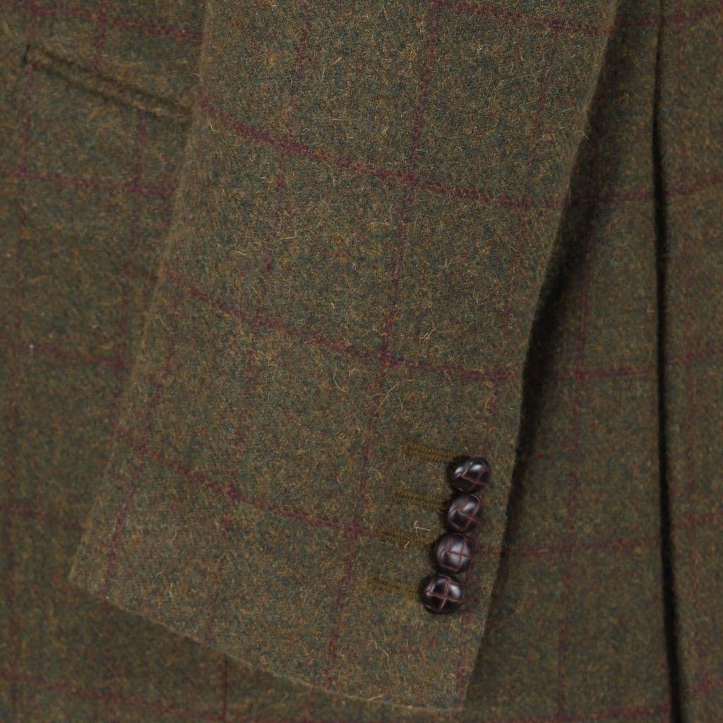 Blenheim Checked Tweed Jacket Blazer Sports Coat Quality Green Claret ...